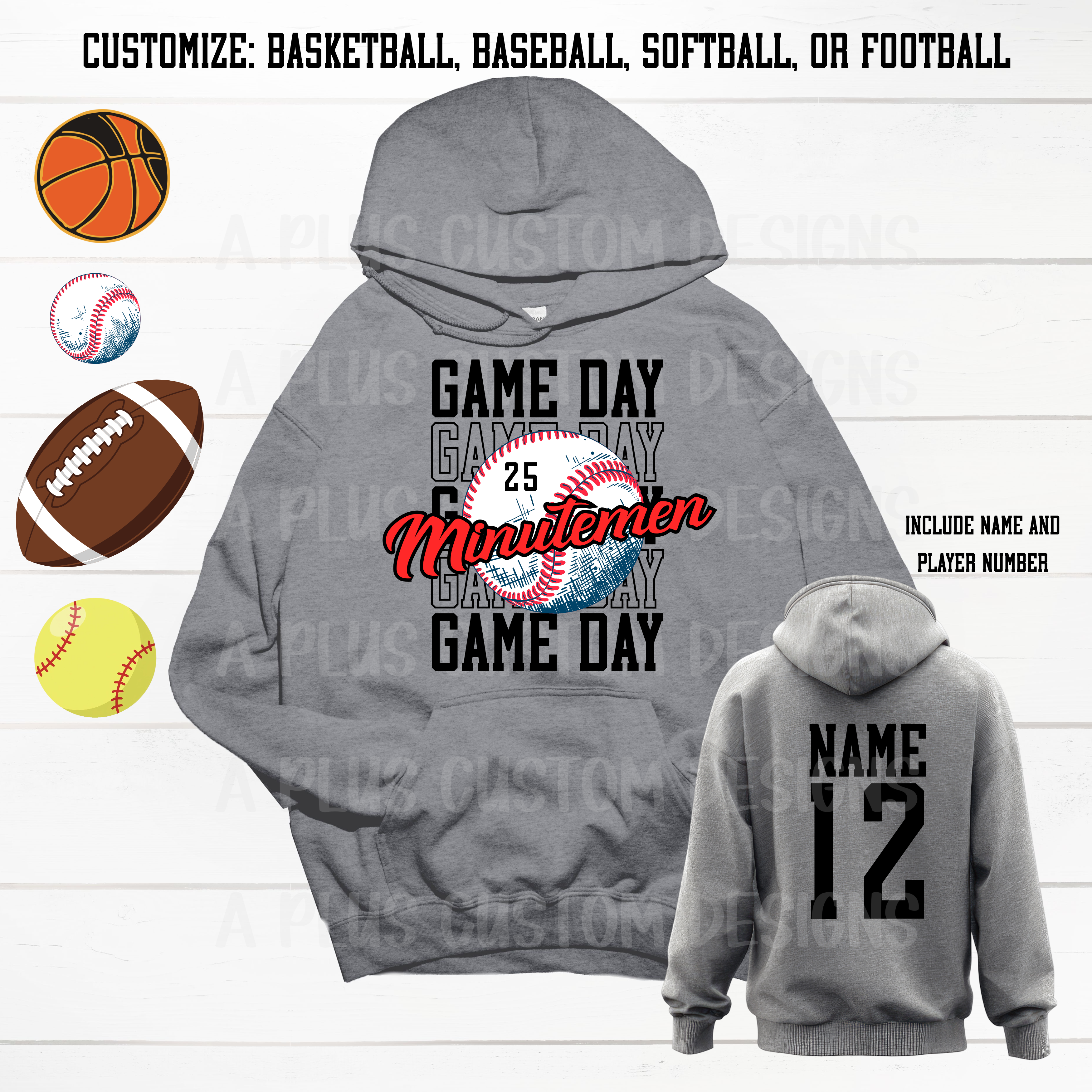 Custom Minutemen Game Day – A Plus Custom Designs, LLC